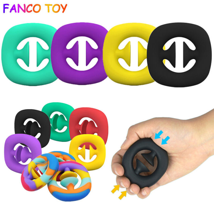 Anti Stress Finger Hand Grip Stress Reliever Fidget Toy Simple Dimple ...