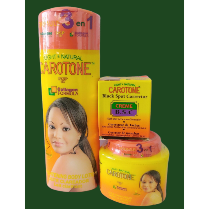 Carotone collagen formula cream set ( body lotion 215ml+ brightening ...