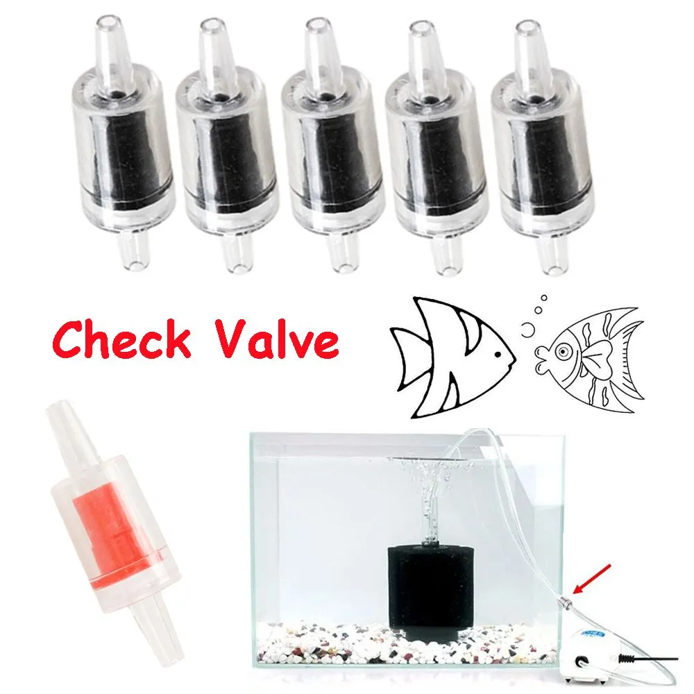 5 PCS Circulate Plastic Fish Tank One Way Non-Return Co2 System ...