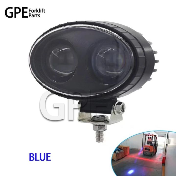 DC 12-80V LED Spot Light Blue and Red Work Light Head Lamp spot safety ...