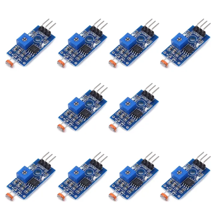JDXHLAU 5MM LDR Photosensitive Sensor Module Sensor Module Digital Light Detection LM393 3 Pins ...
