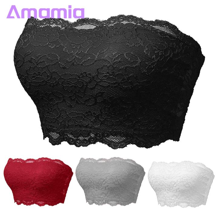 Women Bra Flower Embroidery Push Up Bra Seamless Breathable Anti-slip ...