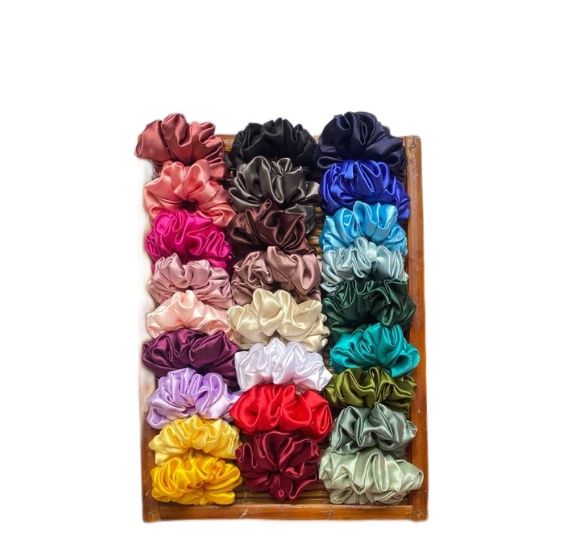 Random 10 Pcs Handmade Scrunchies for Women + Free iteam | Hair and ...