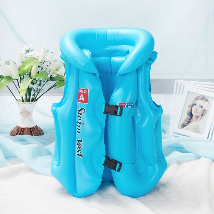 A Adjustable Kids Life Jackets Float Inflatable Swim Vest Life Jacket ...