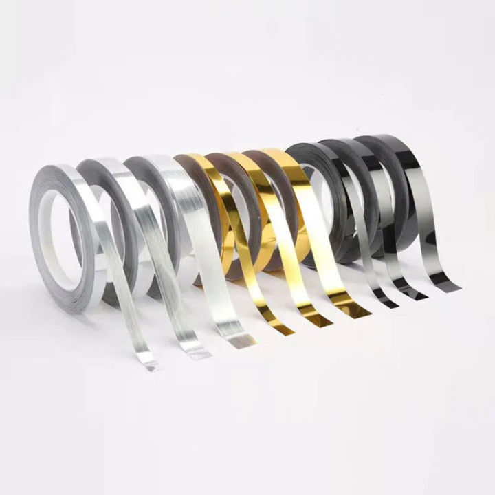 50m/Roll Black Gold Silver Floor Edging Waterproof Seam Self-adhesive ...