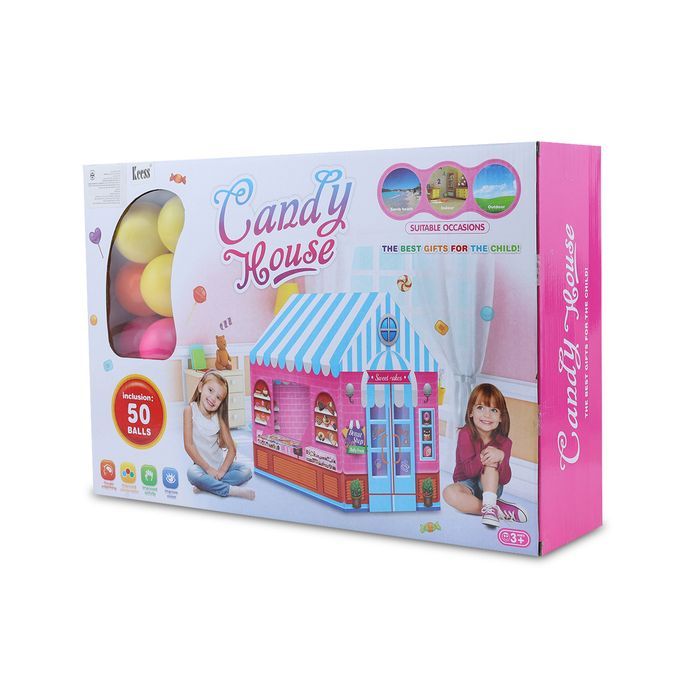 Candy House Tent for Girls and Kids {50 BALLS INCLUDED} | Daraz.lk