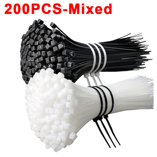 Nylon Cable Adjustable Self-Locking Cord Straps Fastening Loop Reusable ...