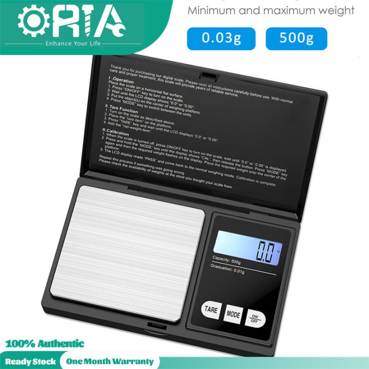 【ZOSR】 Digital Mini Scale 200g/500g Pocket Jewelry Scale 0.01g ...