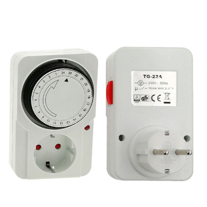 24 Hour Cyclic Timer Switch Kitchen Timer Outlet Loop Universal Timing Socket Mechanical Timer ...