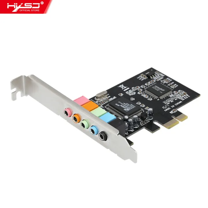 HXSJ Pci-E Express Expansion Card 5.1 Sound 5 Port Sound Card Stereo ...