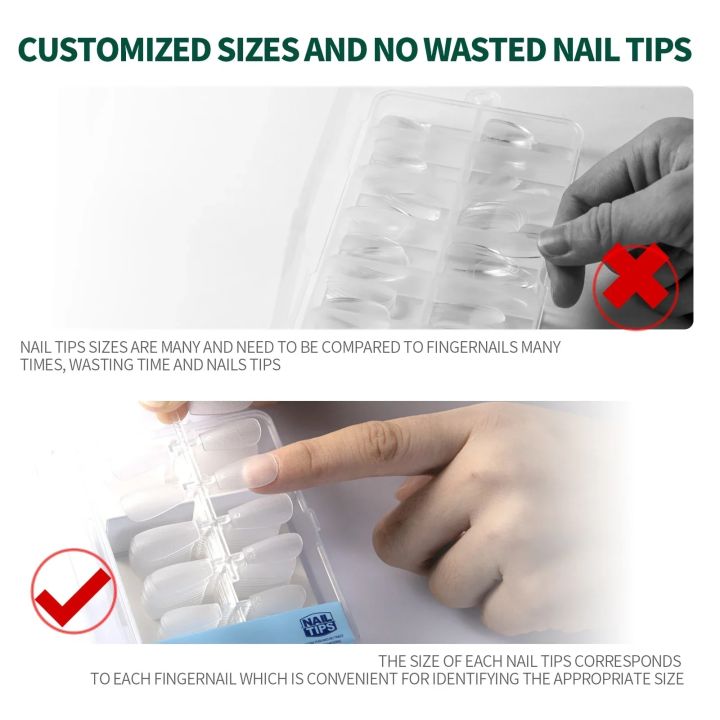 Nailpop Finger False Nails Capsule American Gel X Nail Art Design for ...