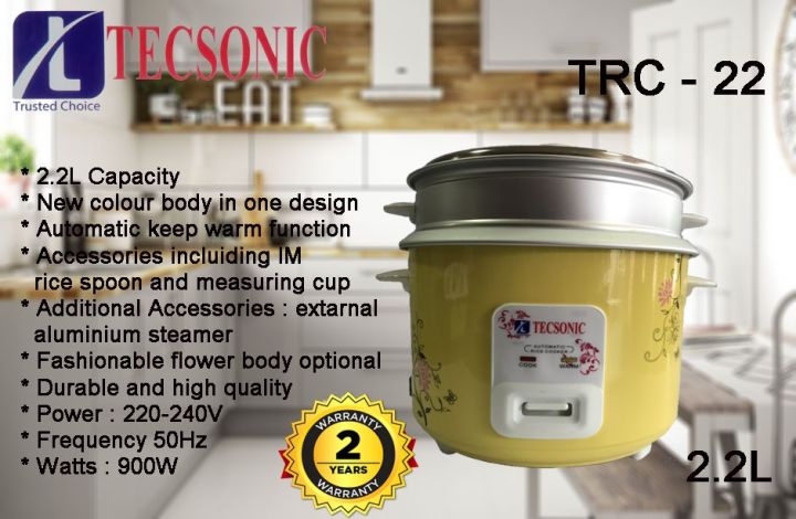 Tecsonic Rice Cooker 2.2L | Daraz.lk