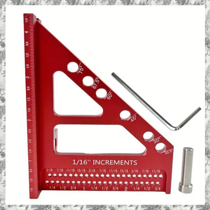 Aluminum Miter Triangle Ruler - 3D Multi-Angle Woodworking Square ...