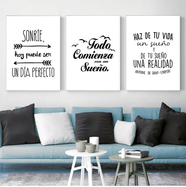 Picture decoration Spanish posters and art quotes printed on canvas in ...