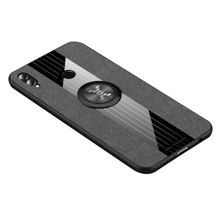 iCaseCover Hybrid Fabric TPU Shockproof Hard Case with Metal Ring ...