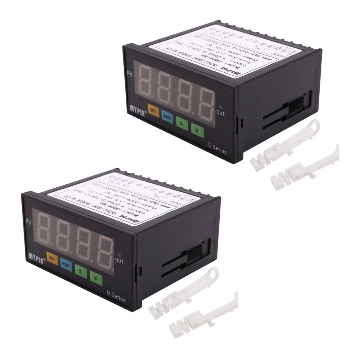 2X Digital Sensor Meter Multi-Functional Intelligent LED Display 0-75Mv/4-20Ma/0-10V Input ...