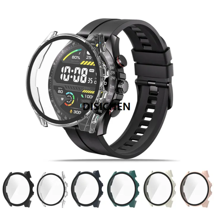 DISICHEN Hard Edge Shell Glass Screen Protector Film Smartwatch Full ...