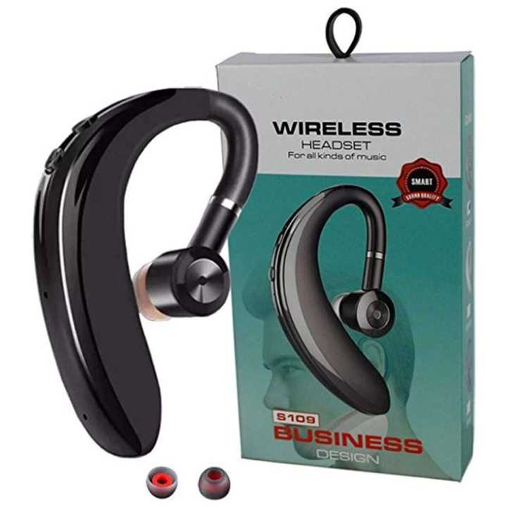 S109 Wireless Bluetooth Headset with Noise Cancelling, 180° Adjustable ...