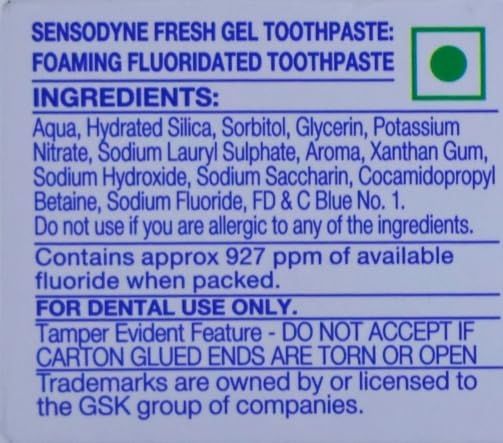 Sensodyne Freshgel -Tube of 75 gms Toothpaste FROM INDIA (SAM) | Daraz.lk