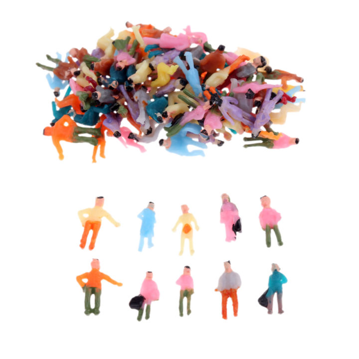 100pcs Model People Scale 1:300 H-7mm Painted Figure Mini Humans ...