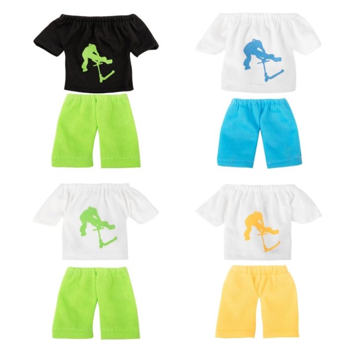 Mini Fingertip Clothes Set Finger Pants T-Shirt Scooter Skateboards ...