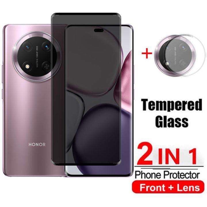 For Honor X9C 5G Tempered Glass 2 in 1 Anti-peeping Privacy Protection ...