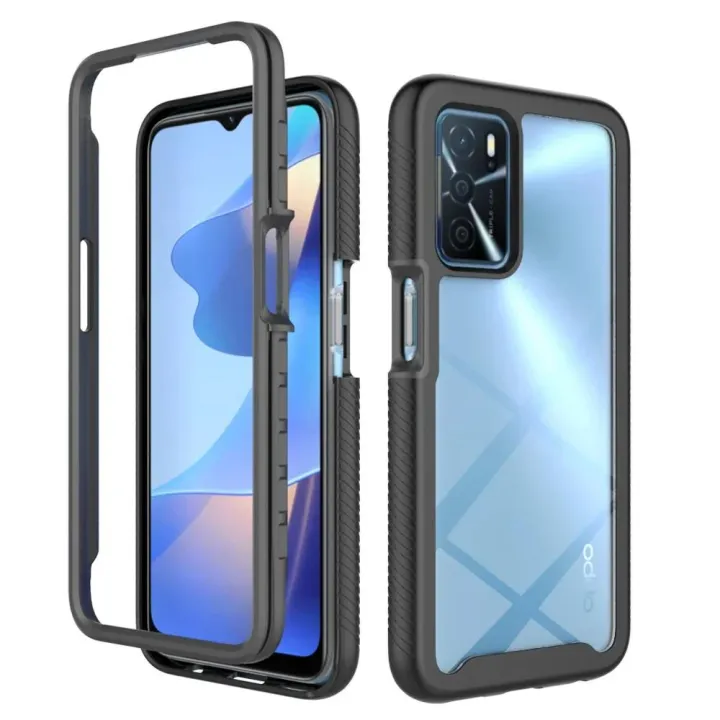 For OPPO A57 A54S A17 A16 S Crystal Case Back Panel Shockproof Funda ...