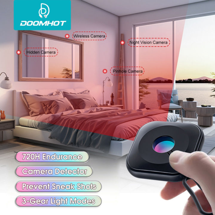 Doomhot Mini Camera Detector Prevent Sneak Shots Infrared Light Hidden ...