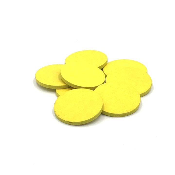 【LuxeGlow】32Pcs 30mm Colorful Round Wood Chips Game Pieces For Party ...