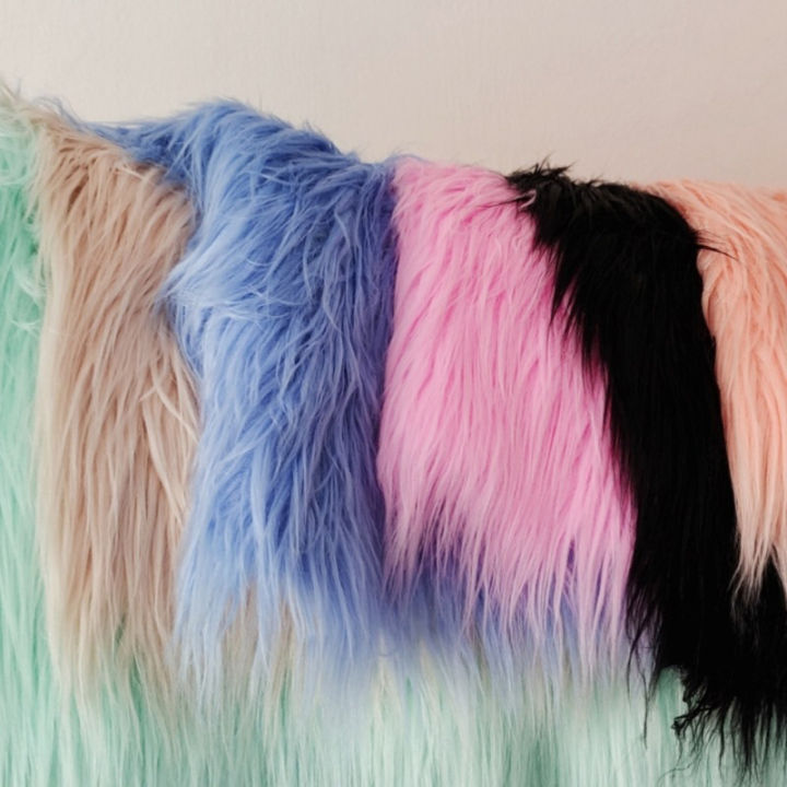 New Long Hair Faux Fur Fabric Patchwork Sewing Material Diy Handmade ...