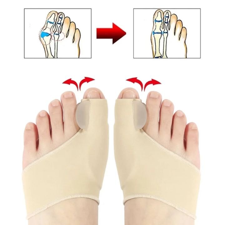 2 Pcs Silicone Toe Spreader Separator Bunion Hallux Valgus Corrector ...