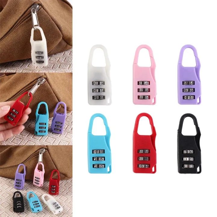 Portable Digit Suitcase Combination Lock Anti-theft 3 Dial Digit Mini ...