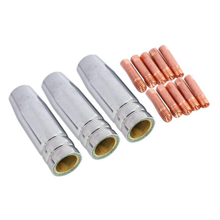 QUANBU 13Pcs CO2 Mig Welding Torch Aircooled MB 15AK Contact Tip Holder Gas Nozzle 0.8mm Welder ...