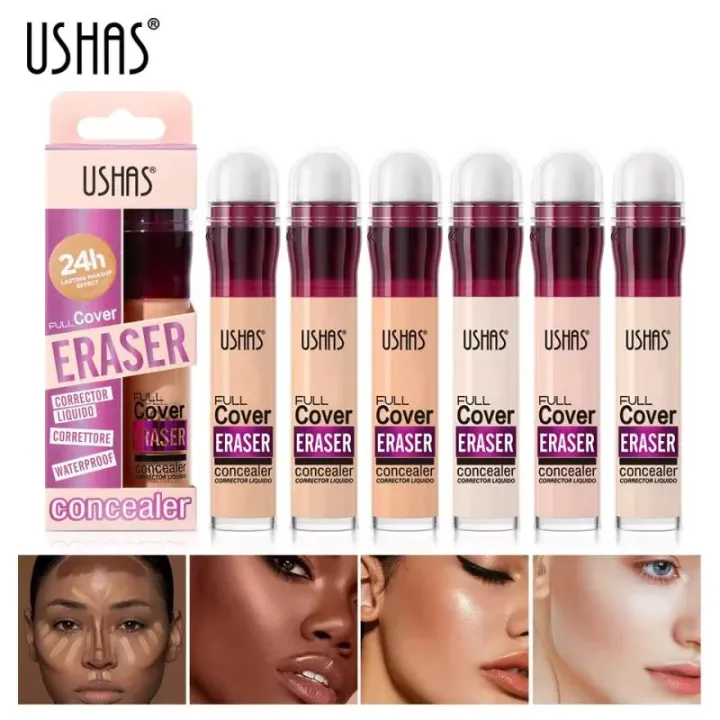 USHAS Sponge Tip Concealer Foundation Waterproof Dark Spots Corrector ...