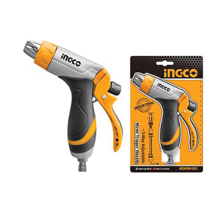 INGCO Metal Trigger Garden Water Nozzle 3Way | Daraz.lk