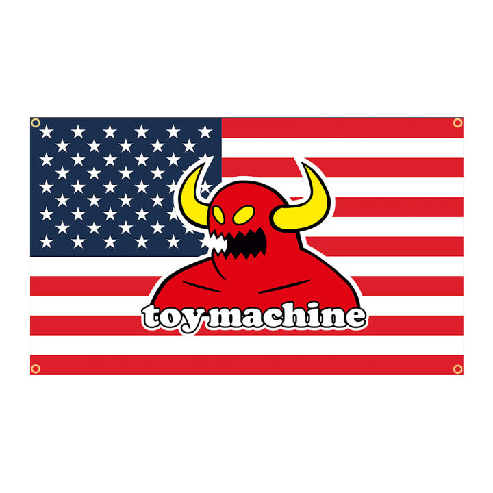 90x150cm Toy Machines Skate Flag Polyester Printed Devil Push Banner ...