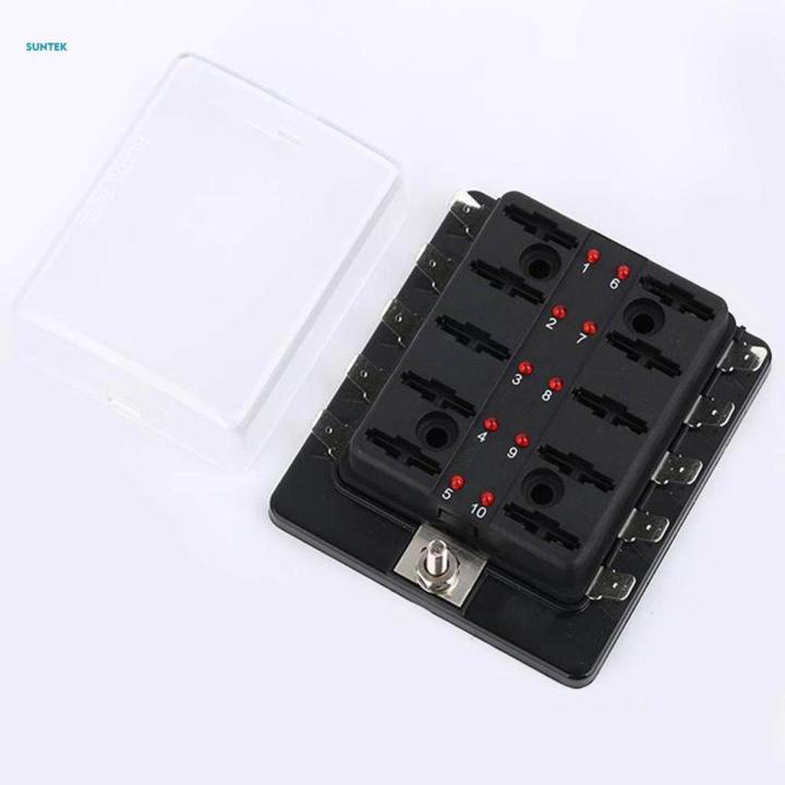 10 Way Car Standard Blade Fuse Holder Box for Car/Boat/Marine/Trike ...