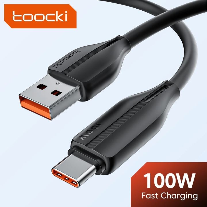 Toocki 100W USB Type C Cable 6A Fast Charging Data Wire USBC Charger ...