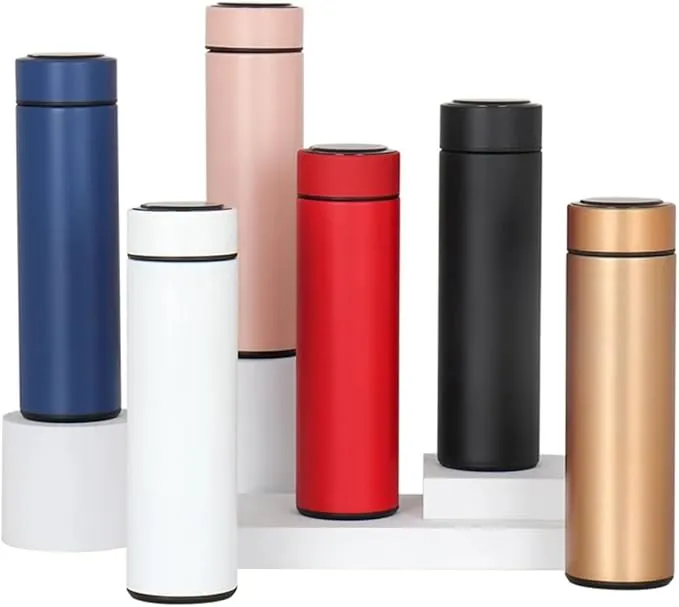 Stainless Steel Thermal Bottle with Digital Thermometer 500ml Smart ...