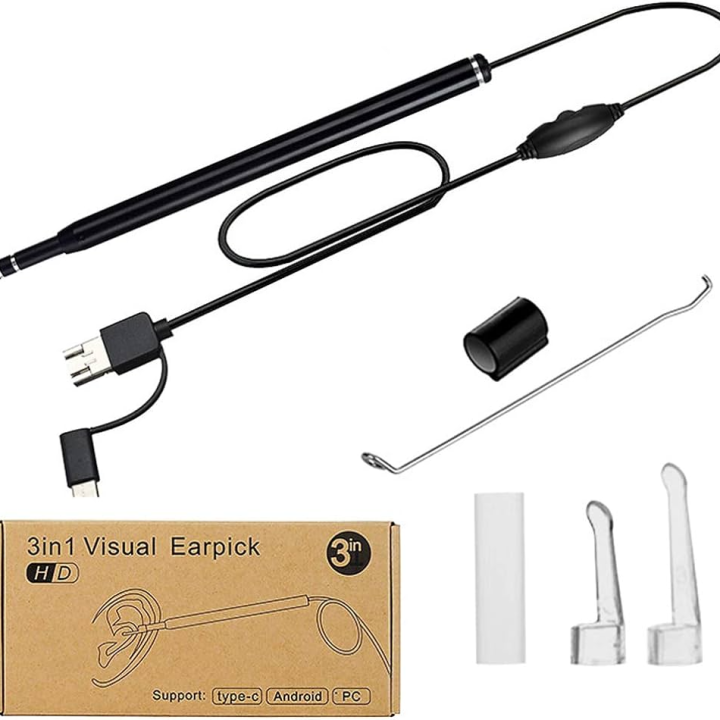 HD Visual Earwax Clean Tool, Medical USB Ear Cleaning Tool HD Visual ...