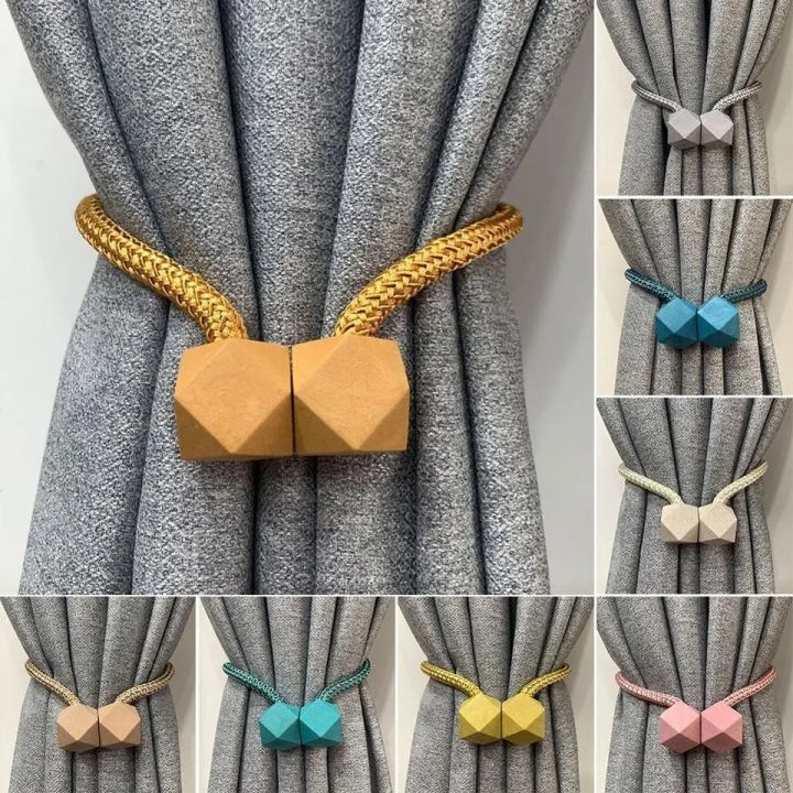 4 pcs Curtains Accessories Curtain Tieback Multifaceted Ball Magnetic Curtains Buckle Tie Backs Shower Curtain Holder