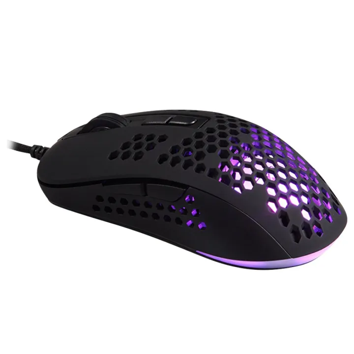 383 Gaming Mouse Lightweight Hollow Honeycomb Hole RGB USB Wired Mice ...