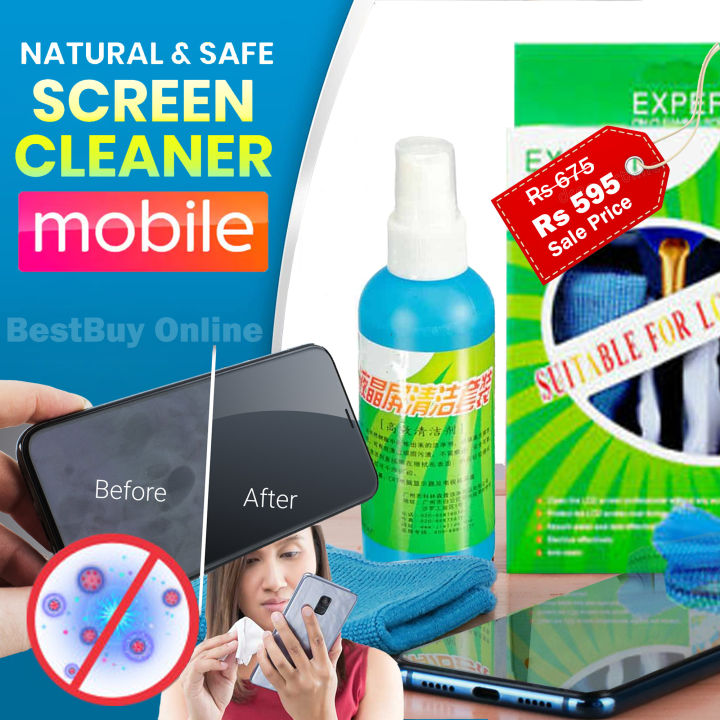Phone LED LCD Screen Cleaning Kit Screen Cleaner with Clean Brush Cloth ...