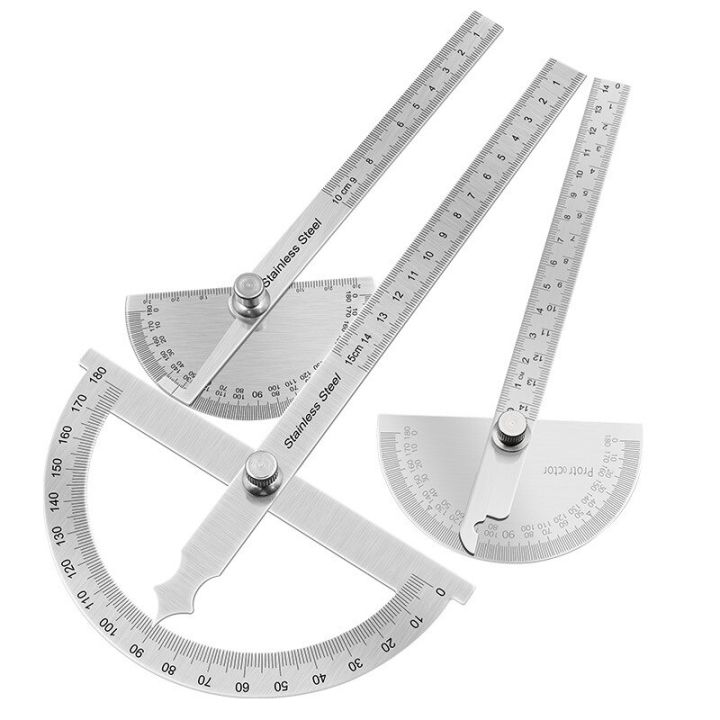 180 Degree Protractor Metal Angle Finder Angle Ruler Woodworking Tools ...
