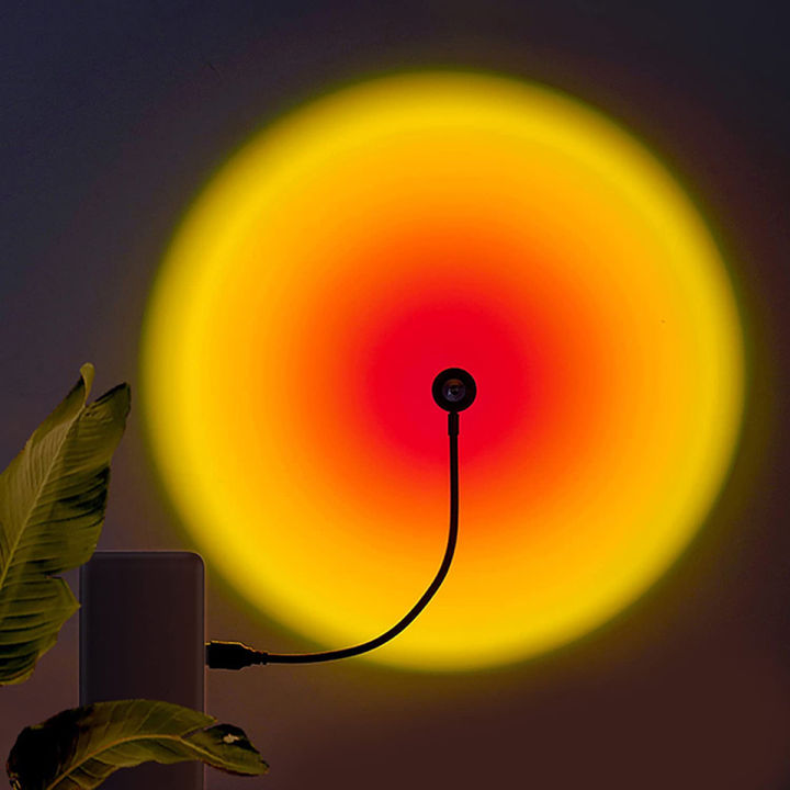 Usb Sunset Lamp Led Rainbow Neon Night Photography Wall For Lamp For ...