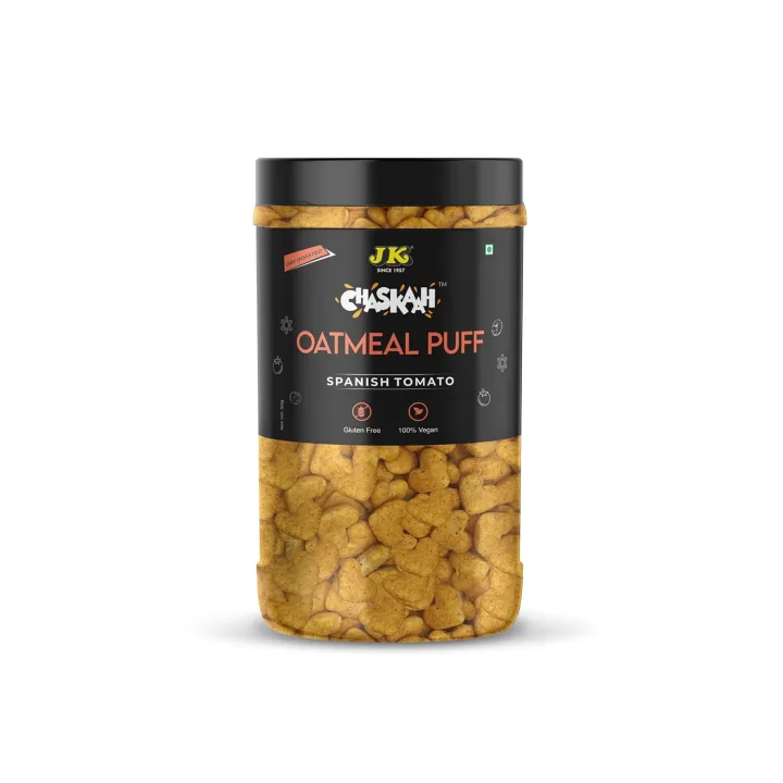 Chaskaah Oatmeal Puff Spanish Tomato 55g by JK | Gluten Free | Vegan ...