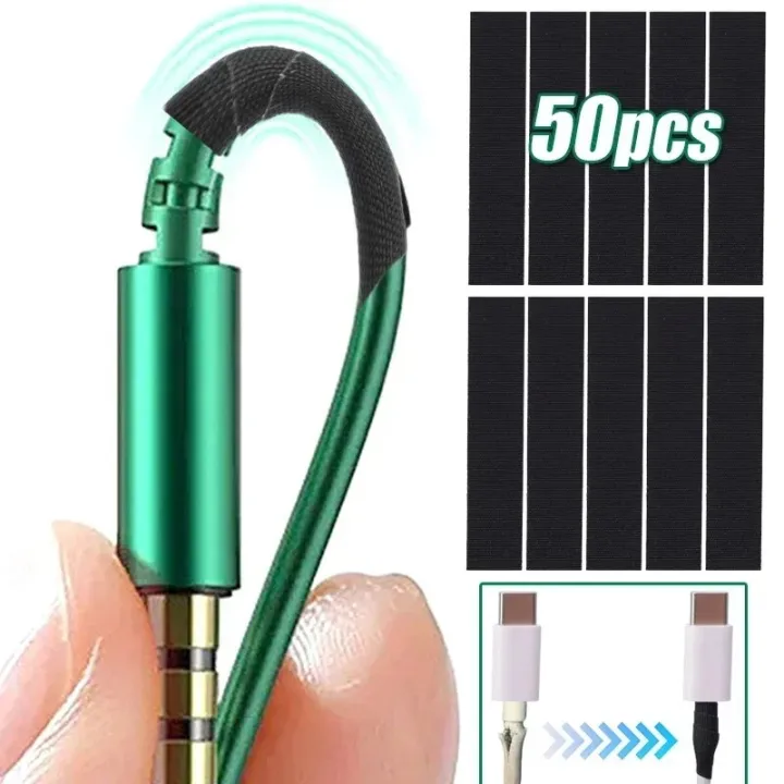 50-1pcs Data Cable Repair Subsidy Anti-break Nylon Repair Tapes for ...