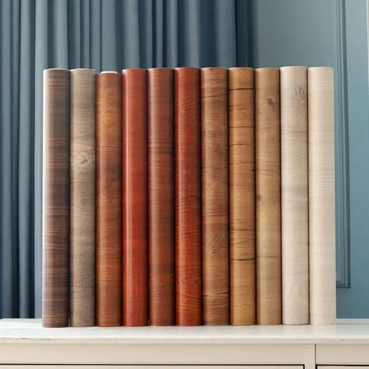 Classic Wood Grain PVC Stickers for Wardrobe Cupboard Table Furniture ...