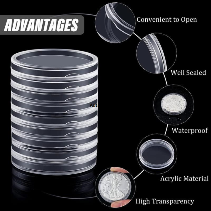 Coin Protector Bracket Box Transparent Storage Box Coin Buckle 45mm/40 ...