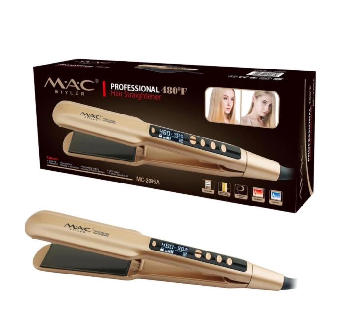 Mac Hair Straightener 480F Fast Heating Customized Titanium Flat Iron ...
